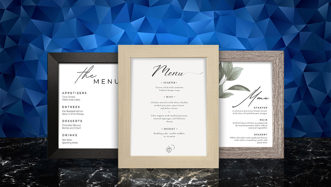 Hospitality Frames | Table Number Frames | Directional Sign Frames